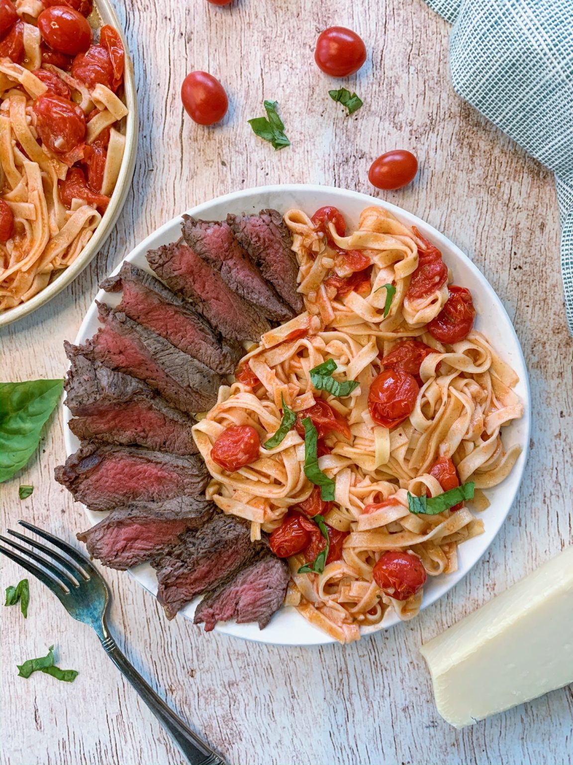 Burst Cherry Tomato Pasta With Steak - Simple And Fraiche