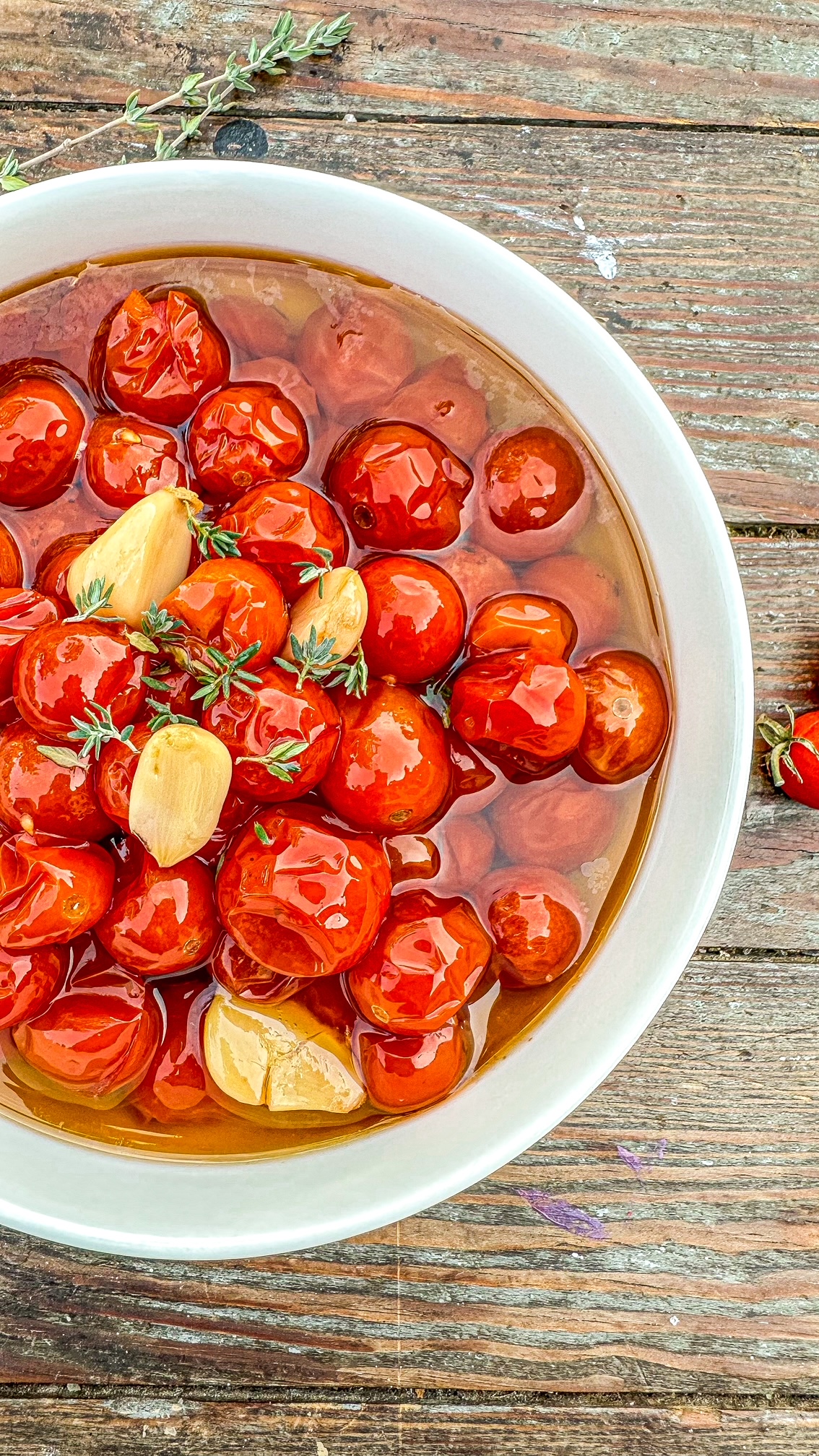 Cherry Tomato Garlic Confit - Simple And Fraiche
