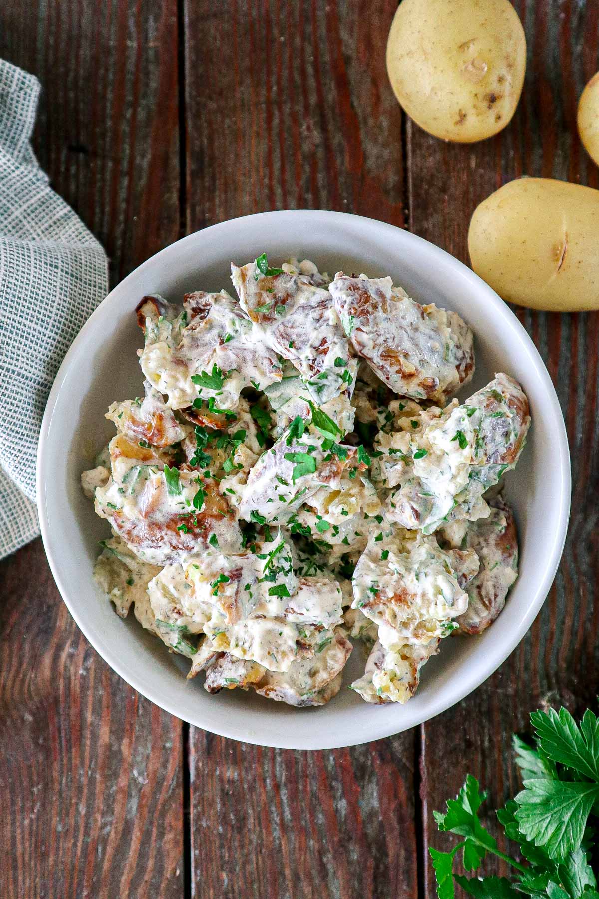 Crispy Smashed Potato Salad (Easy Side Dish for BBQs) - Simple And Fraiche