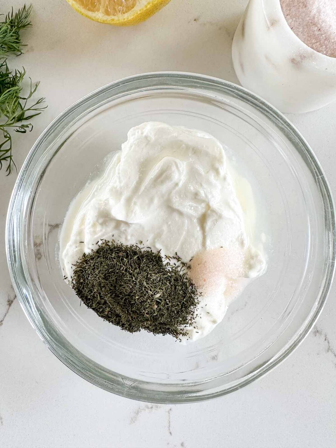 5 Minute Lemon Dill Yogurt Sauce (Easy And Creamy) - Simple And Fraiche