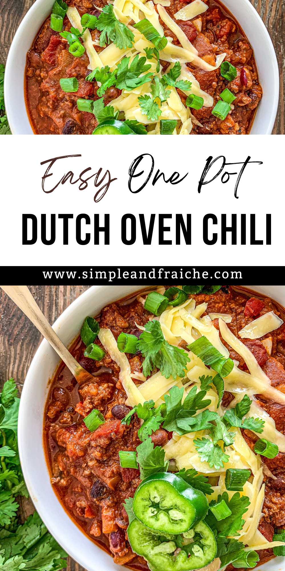Dutch Oven Chili (Easy, Classic One-Pot Beef Chili) - Simple And Fraiche