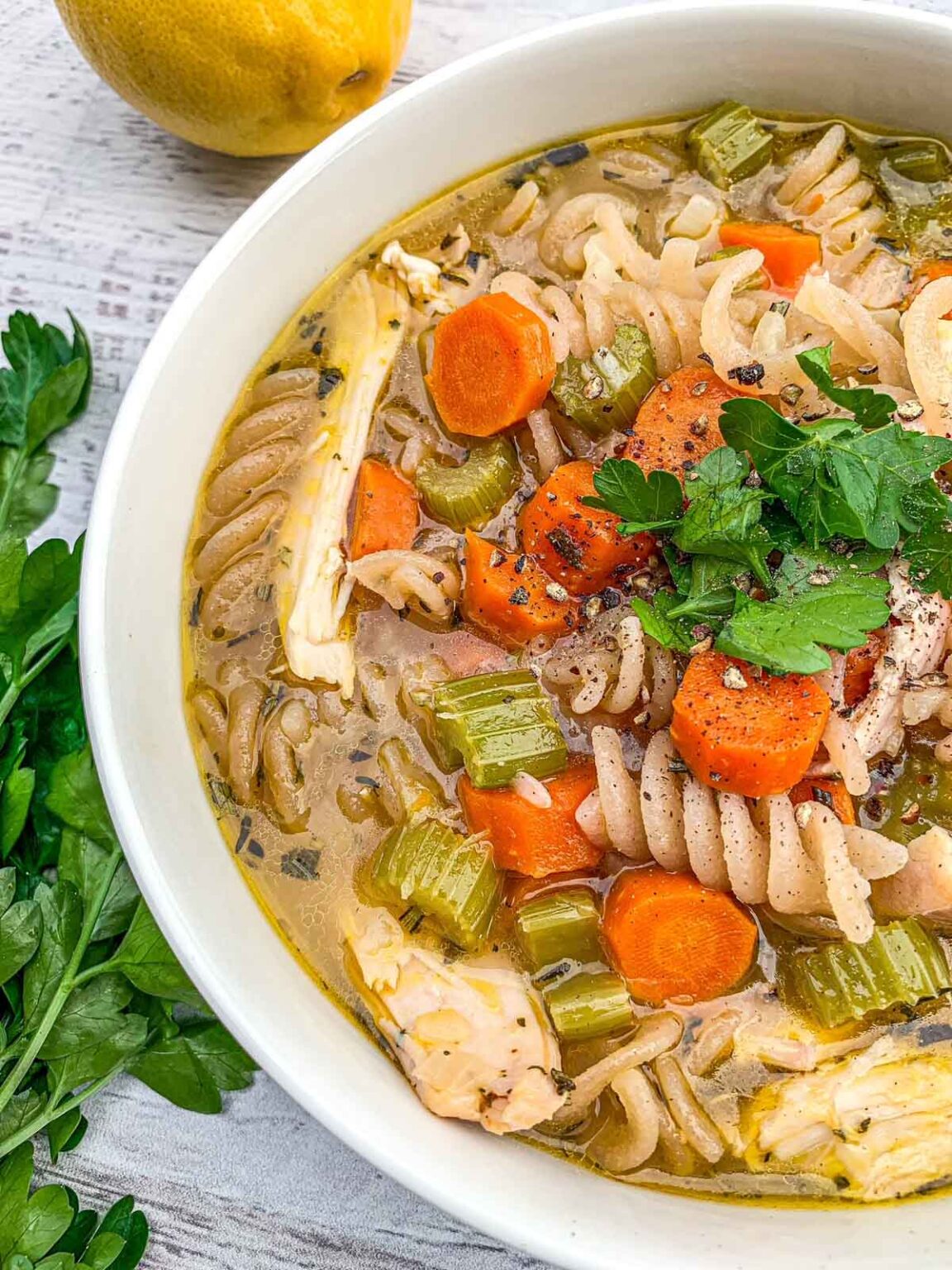 Dutch Oven Chicken Noodle Soup (30-Minute Meal) - Simple And Fraiche